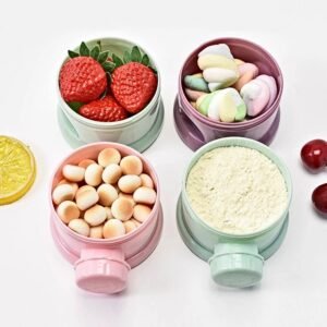 Portable 4layer Rotating Baby Milk Powder Snack Storage Container Box ...